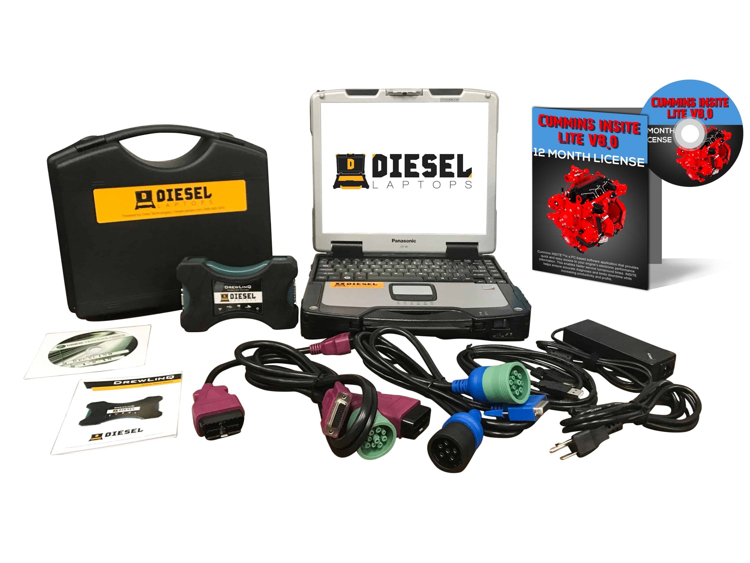 Universal Diesel Truck Diagnostic Tool & Scanner Laptop Kit - EPC CABLE